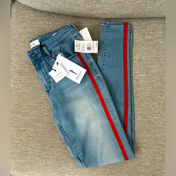 Skinnygirl | Jeans | Nwt Skinnygirl Red Embroidered Stripe Jeans 27 ...